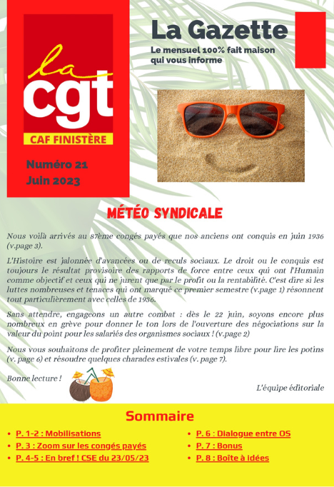 La Gazette | CGT Finistère